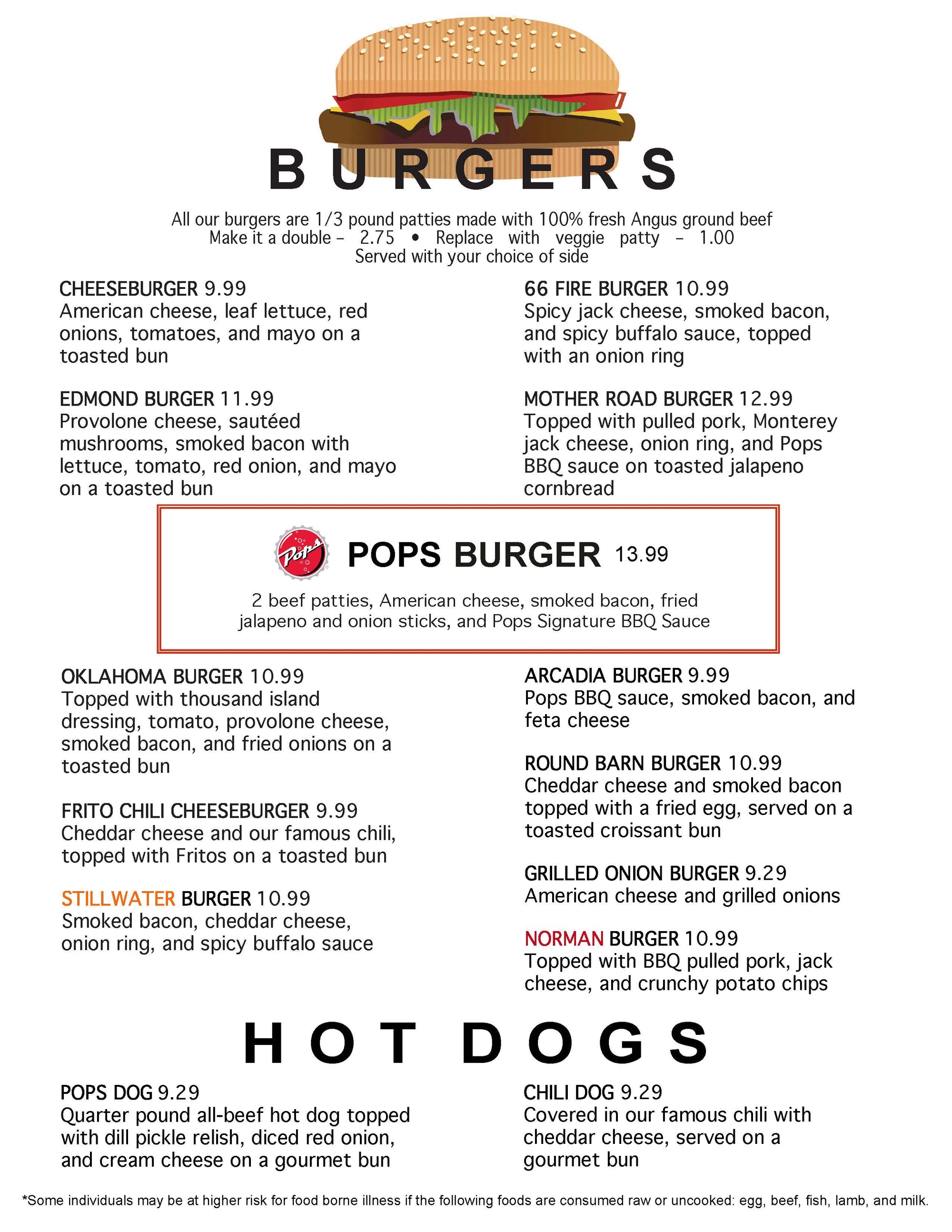 Menu – Pops